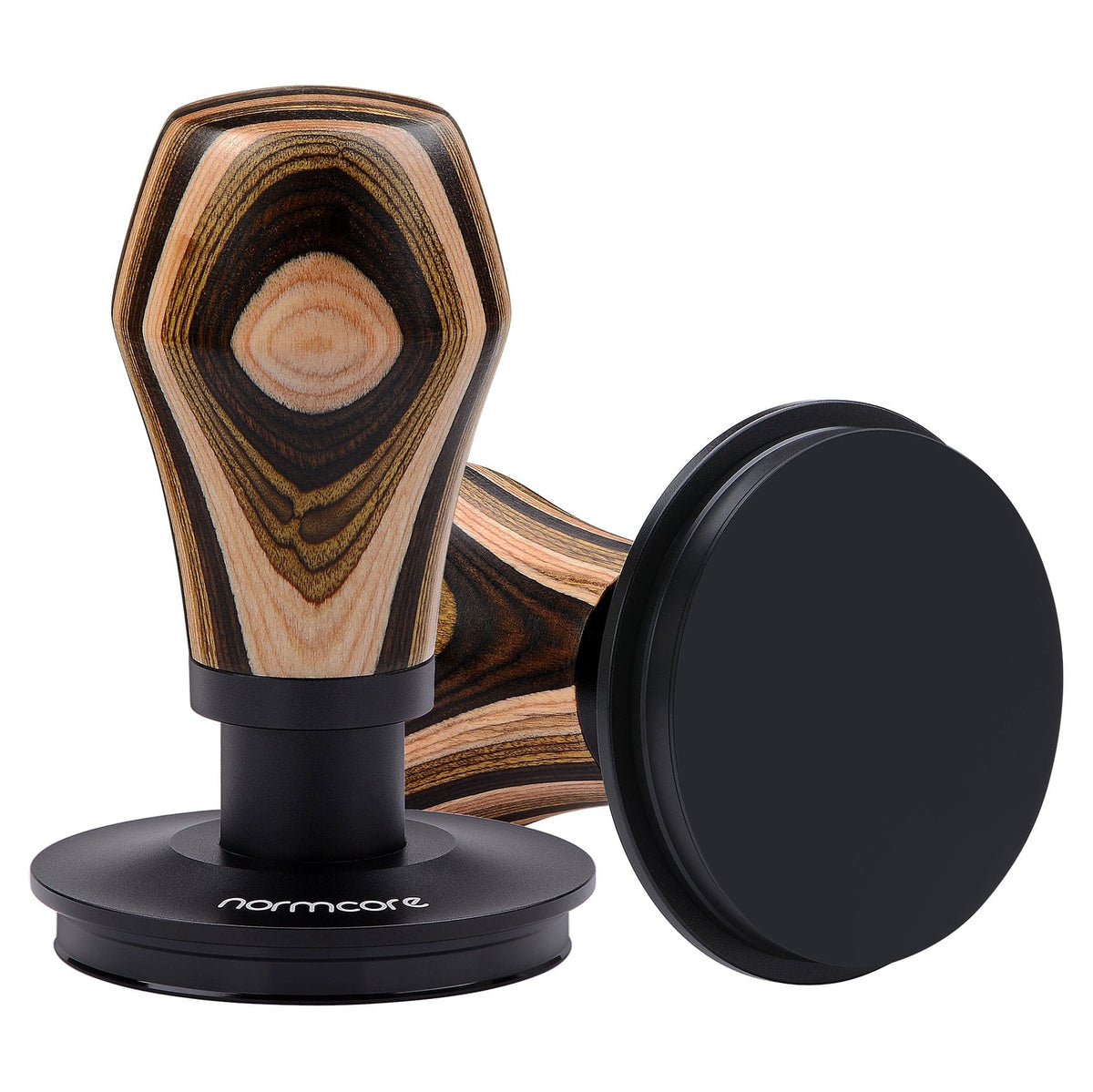 Normcore / V4 Spring-loaded Tamper - Colorful Wood - Titanium PVD ...