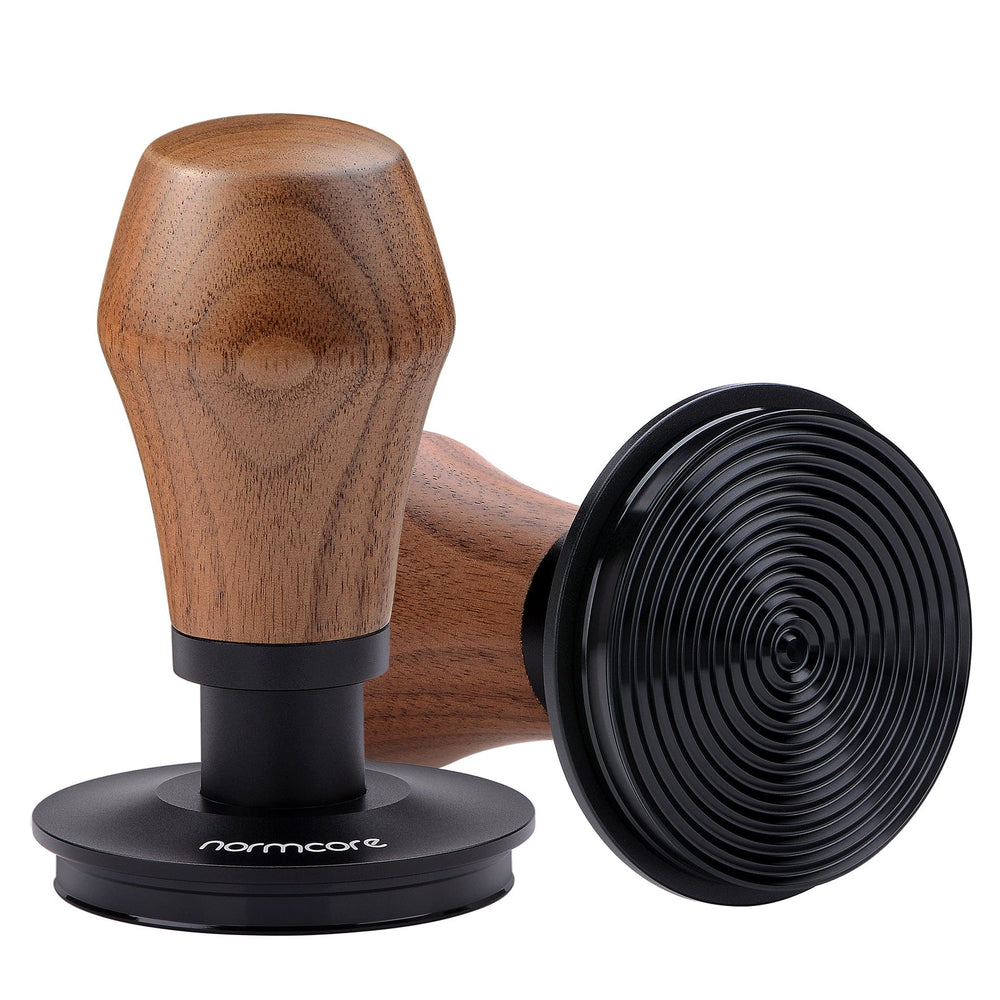 Normcore V4 Spring-loaded Tamper - WALNUT - Titanium PVD Coating Base
