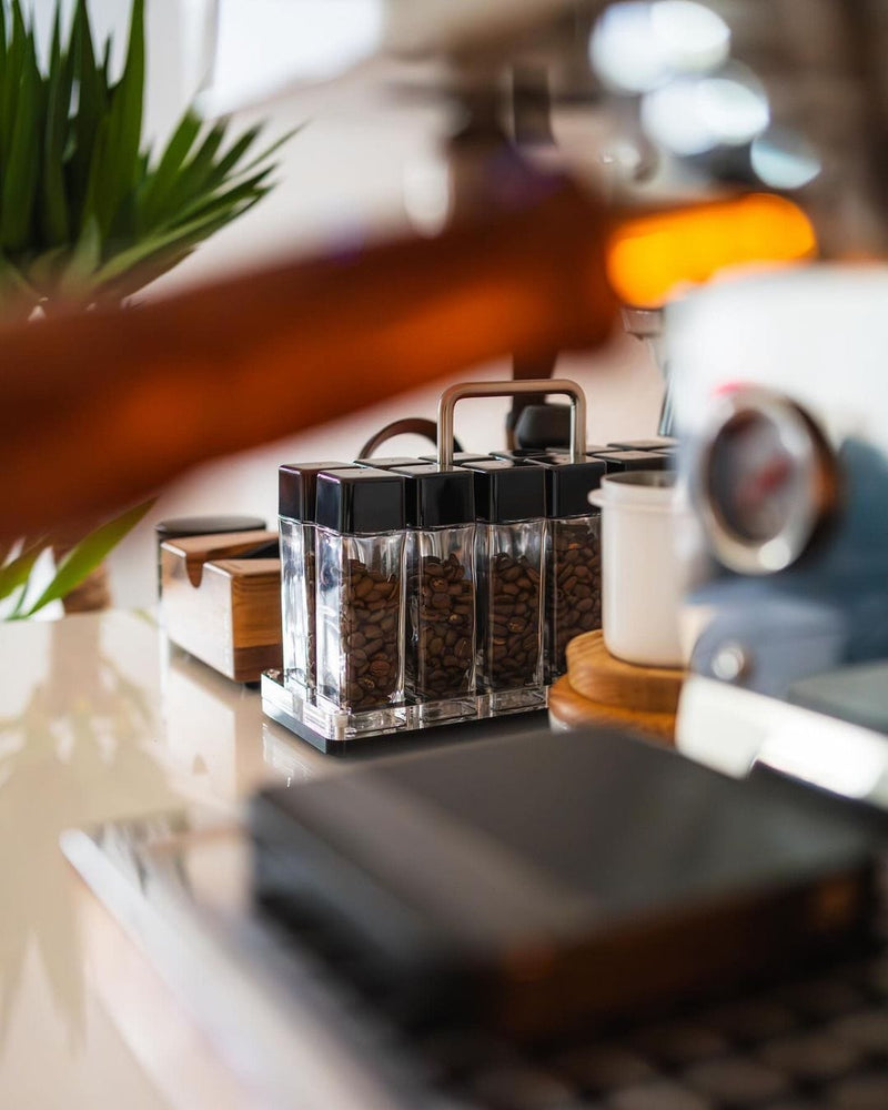 Normcore / 12 TUBES COFFEE BEAN CELLARS WITH STAND - GLASS TUBES