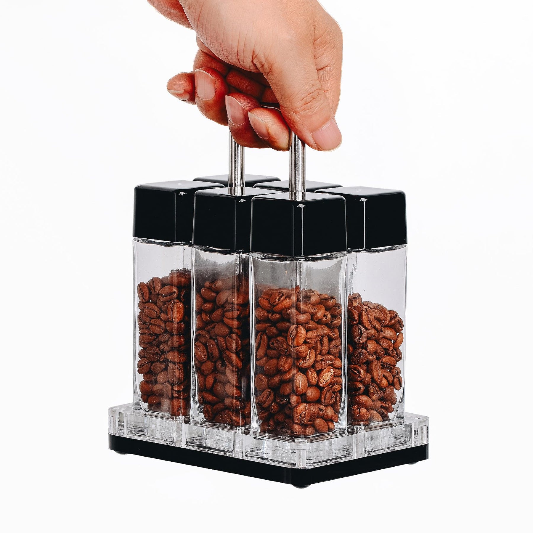 Normcore / 6 TUBES COFFEE BEAN CELLARS WITH STAND - GLASS TUBES