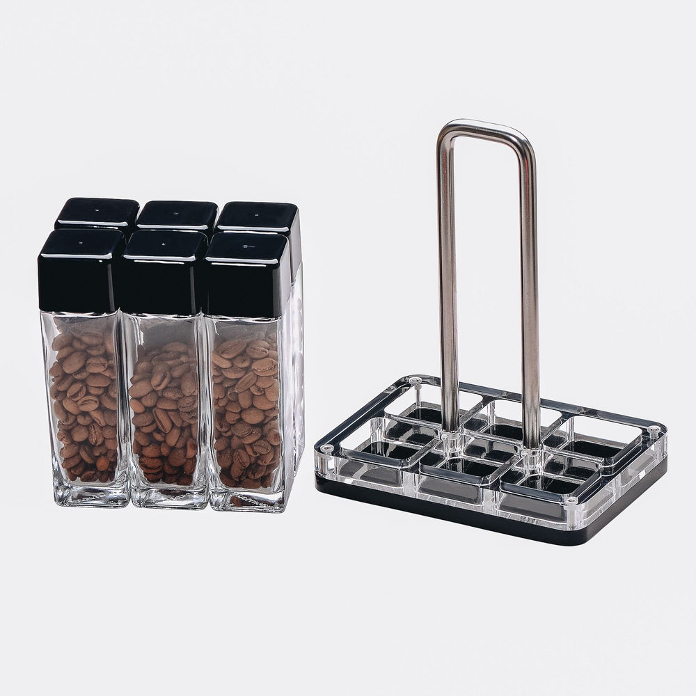Normcore / 6 TUBES COFFEE BEAN CELLARS WITH STAND - GLASS TUBES
